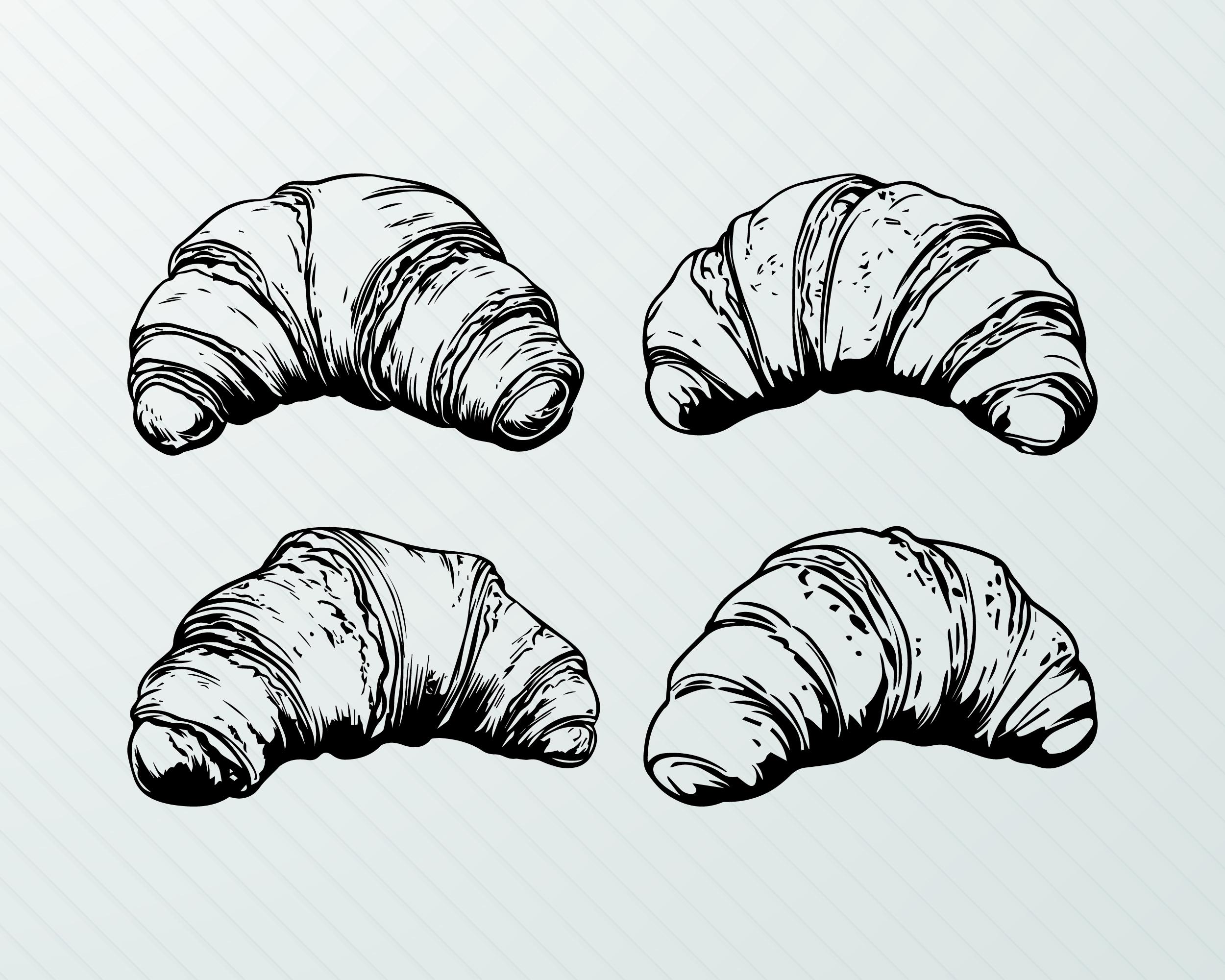 Croissant Svg Png, Croissant Clipart, Croissant Silhouette, Croissant ...