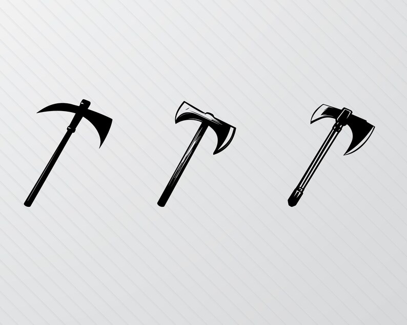 Pickaxe SVG Bundle: Silhouette Clipart PNG, Cricut Cut File - Etsy
