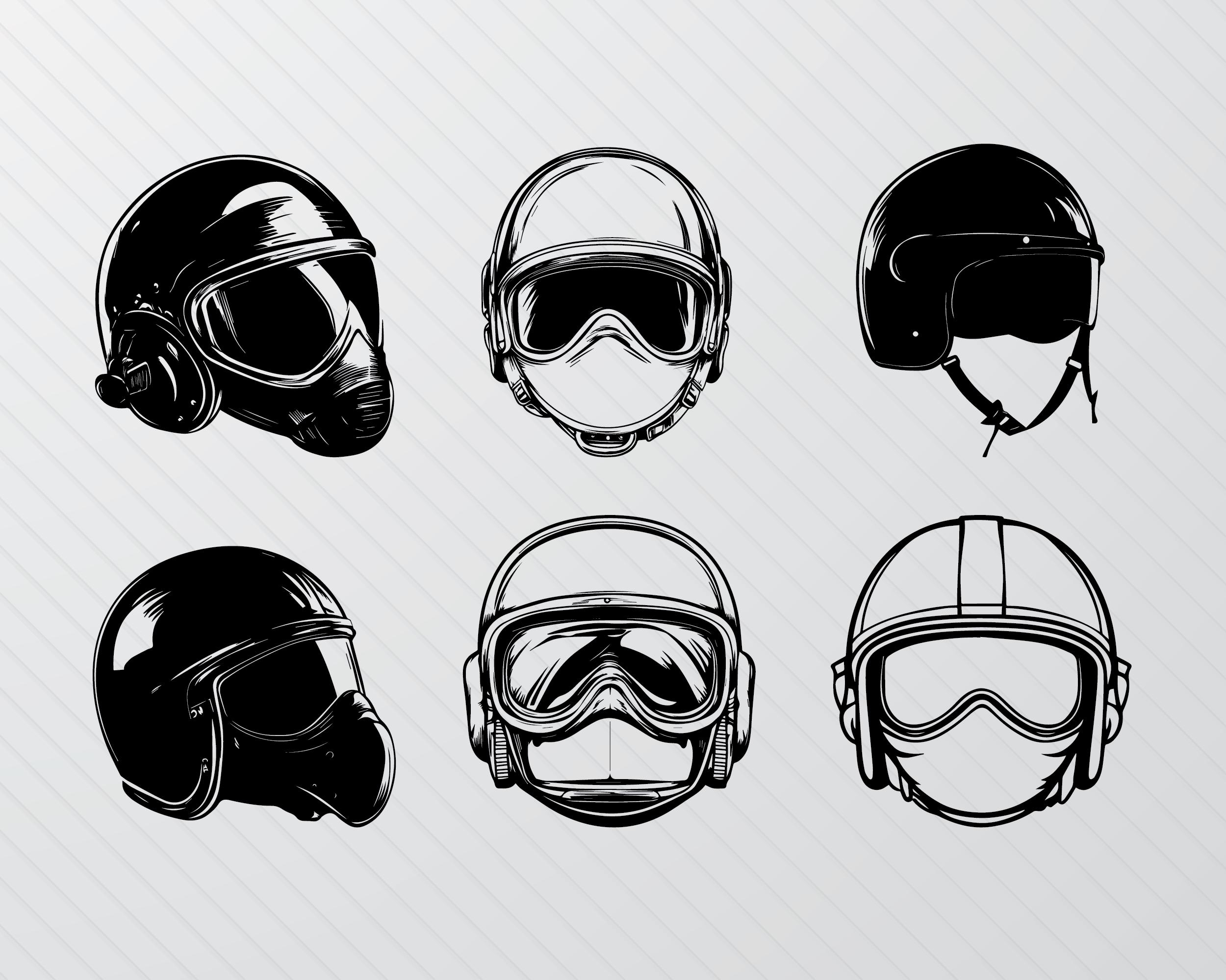 Aviator Helmet SVG Bundle: Pilot Helmet Clipart, Decal (PNG) - Etsy