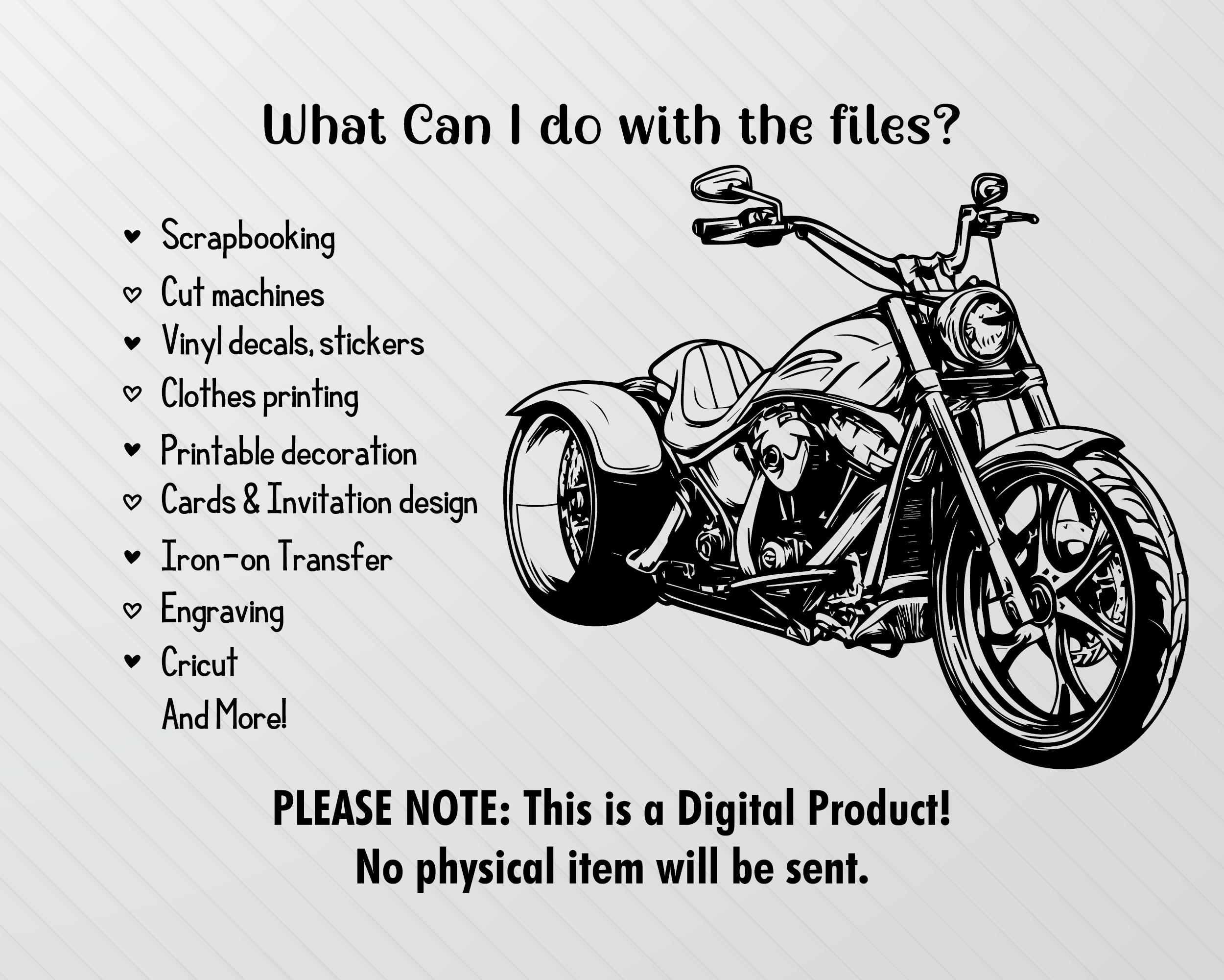 Trike Motorcycle Svg Bundle, Trike Motorcycle Silhouette Png, Trike ...