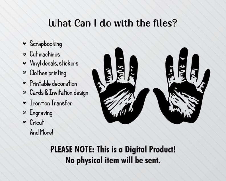 Handprint Silhouette Svg, Hand Print Svg Bundle Cut File Cricut ...