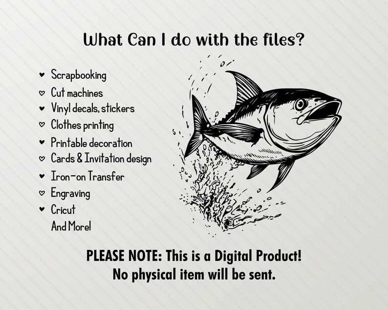 Tuna Fish Svg Bundle, Tuna Fish Silhouette Png, Fish Line Art Svg ...