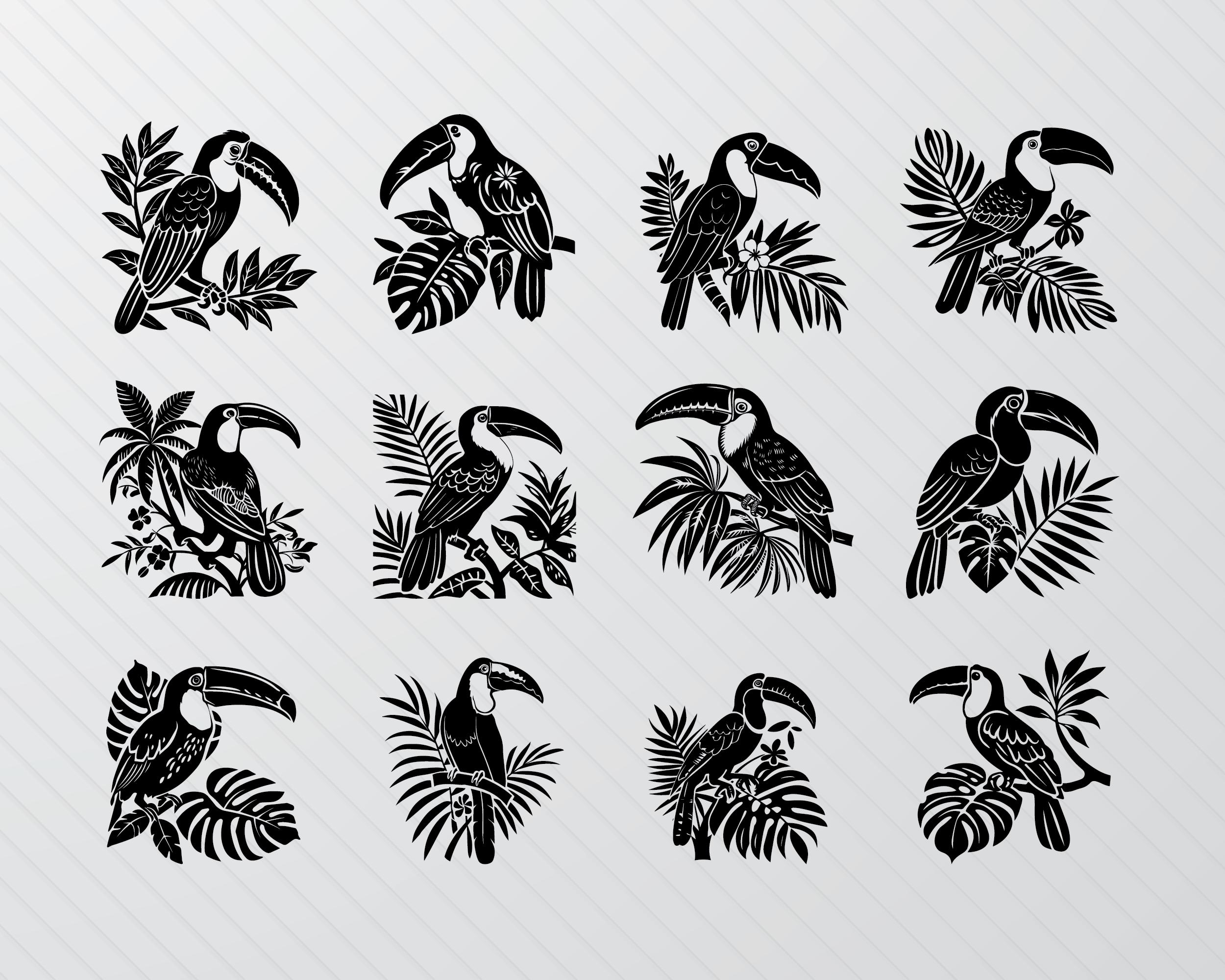 Toucan Silhouette, Toucan Birds Svg Bundle, Toucan Clipart, Toucan Icon ...