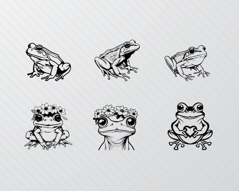 Frog Silhouette Svg, Frog Svg Cut File, Frogs Clipart, Frog Png Files ...