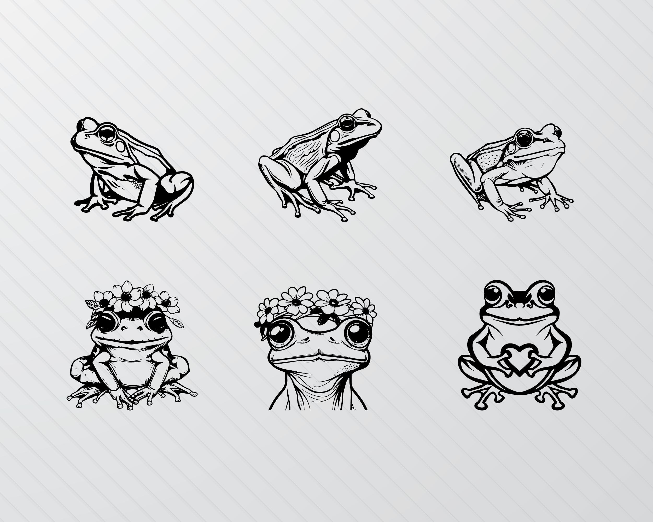 Frog Silhouette Svg, Frog Svg Cut File, Frogs Clipart, Frog Png Files ...