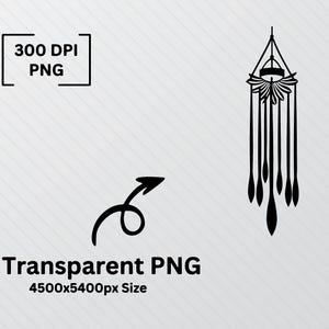 Wind Chime SVG Bundle: Silhouette Vector Design (PNG) - Etsy
