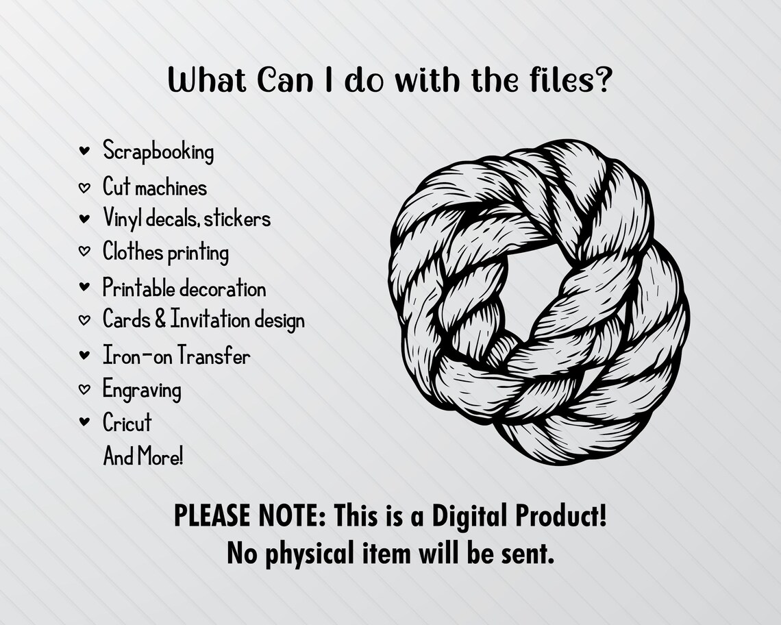 Rope Knot Silhouette Svg, Rope Knot Svg Bundle Cut Files, Rope Knot Png ...