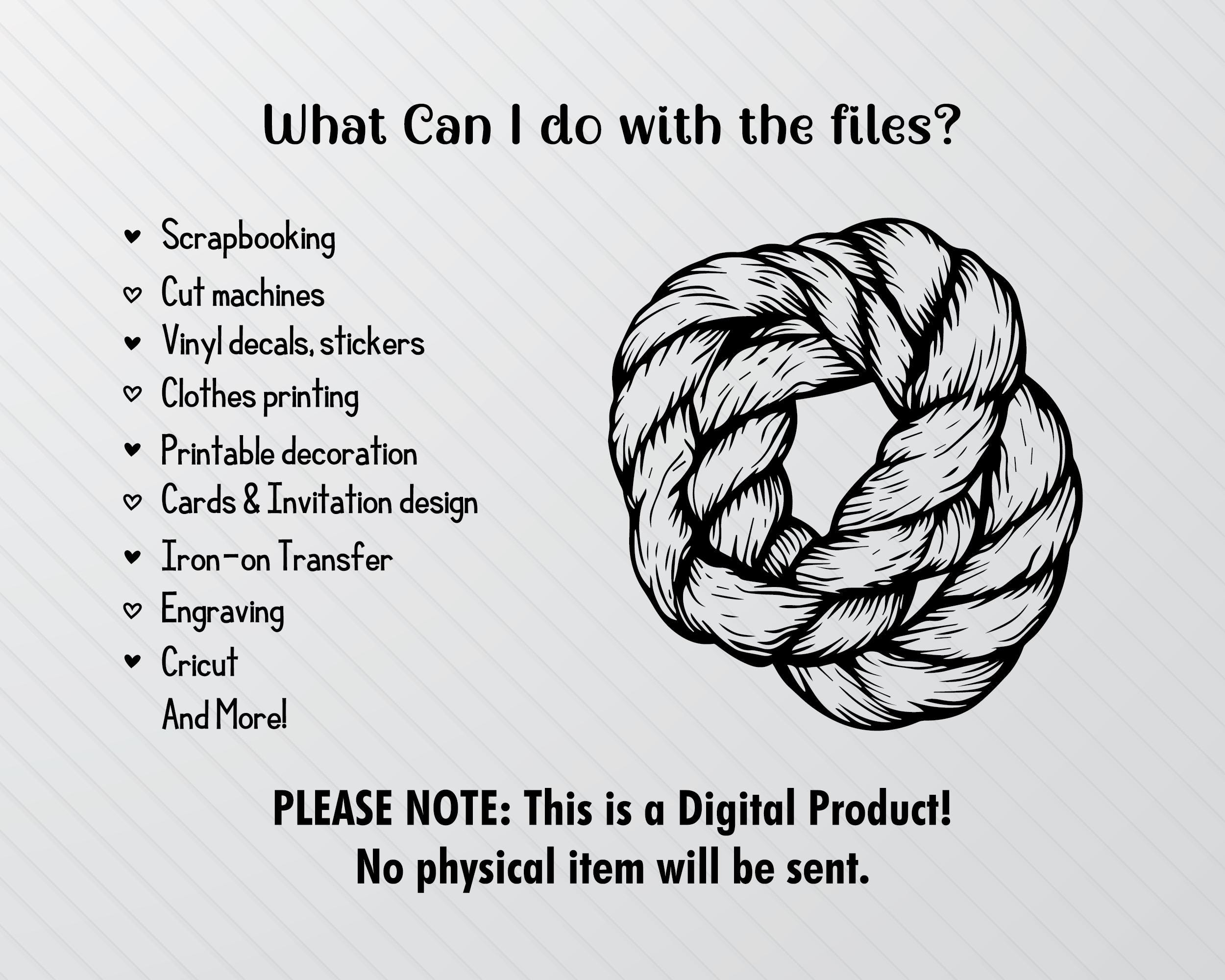 Rope Knot Silhouette Svg, Rope Knot Svg Bundle Cut Files, Rope Knot Png ...