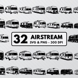 Airstream SVG Bundle: Trailer Clipart, Cricut Cut File (PNG) - Etsy