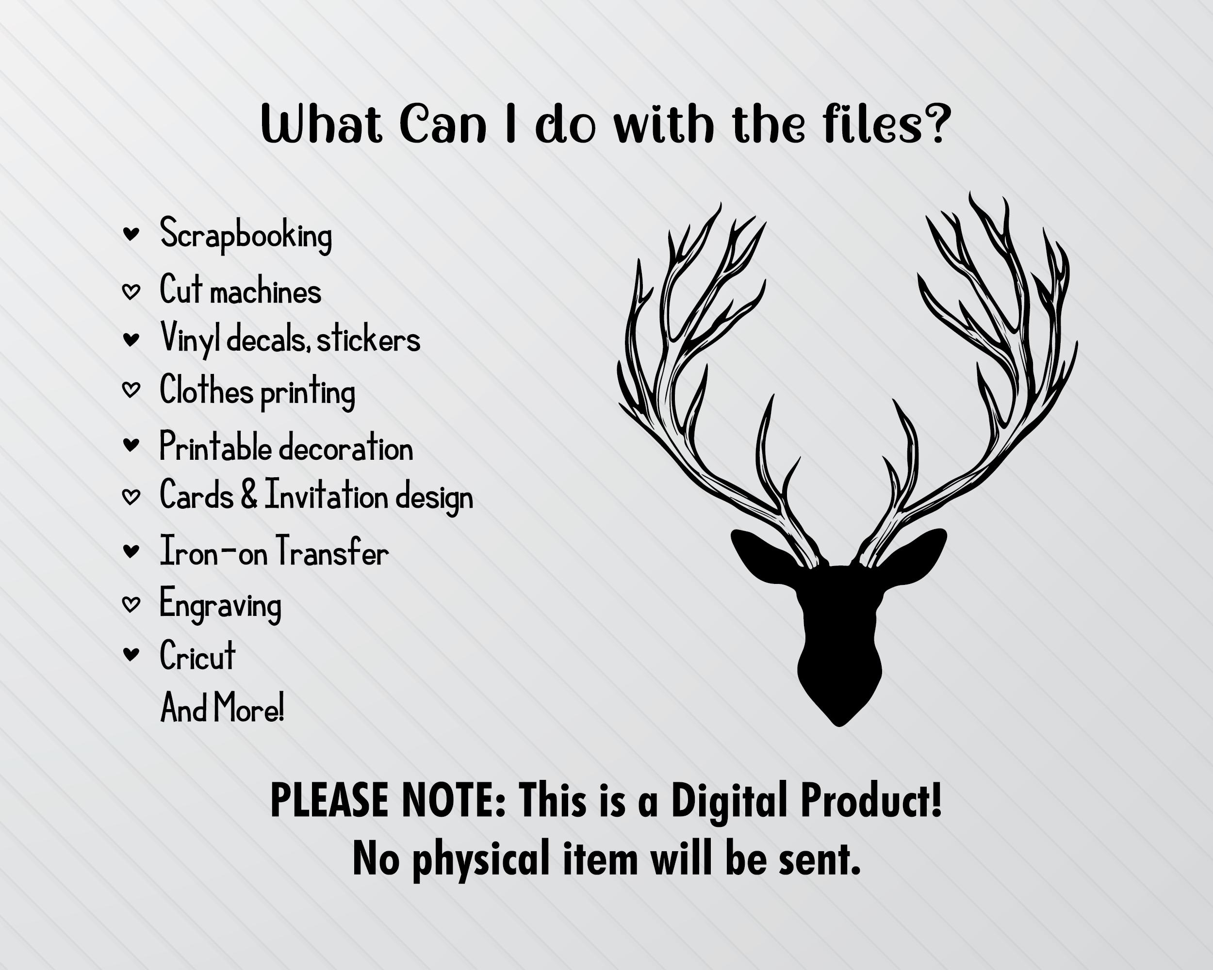 Deer Antlers Silhouette Svg, Deer Antlers Svg Bundle Cut File Cricut ...