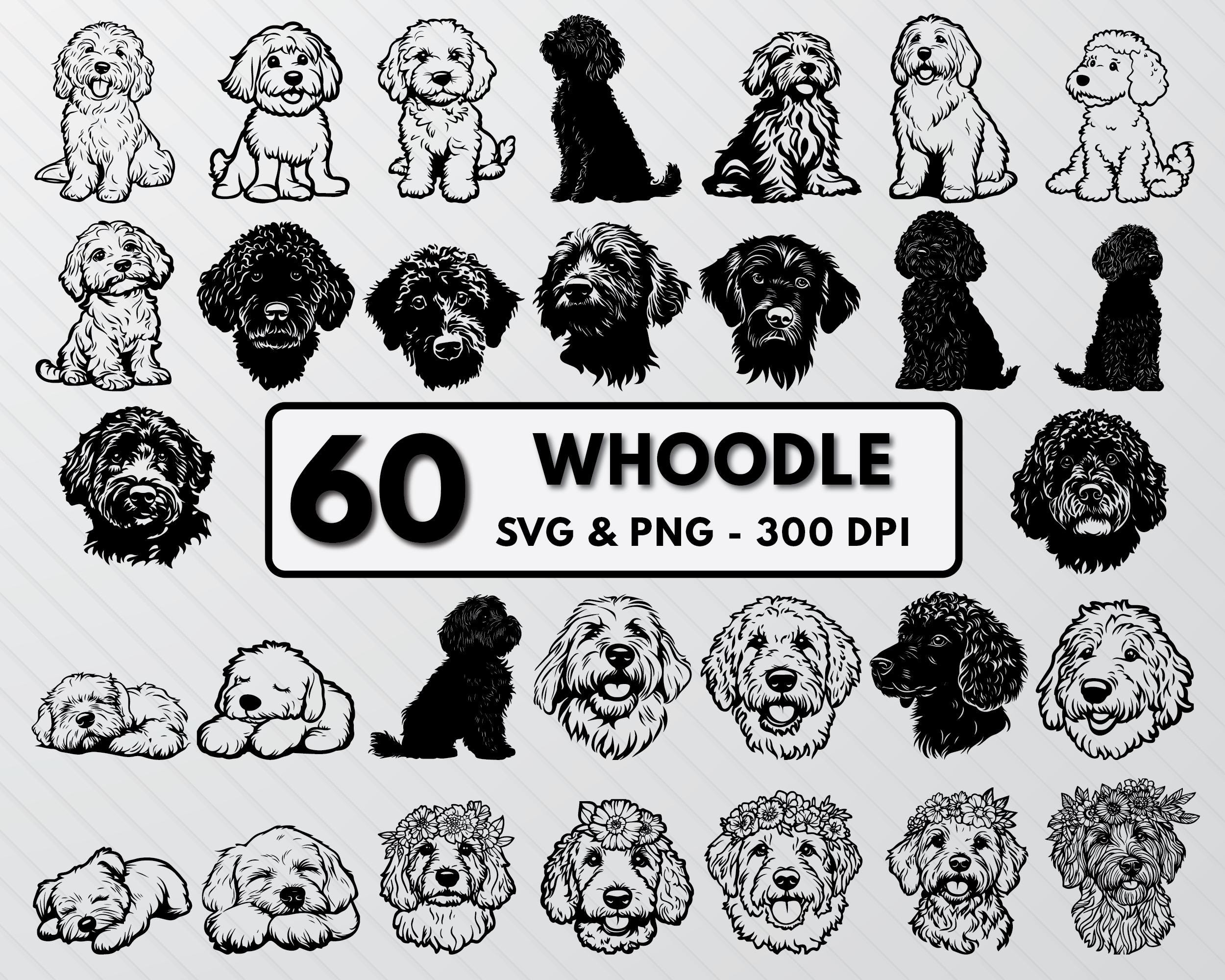 Whoodle Hund SVG, Whoodle Silhouette geschnitten Datei für Cricut ...