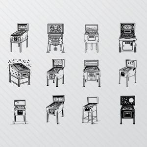 Pinball Machine Svg Bundle, Pinball Machine Silhouette, Pinball Machine ...