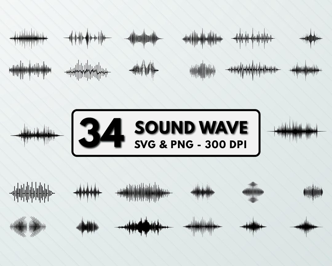 Sound Wave Svg Png, Sound Wave Clipart, Sound Wave Silhouette, Sound ...