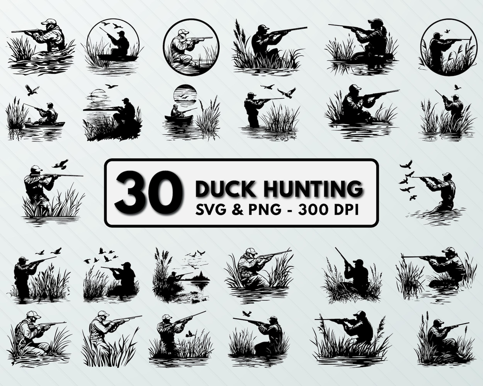 Duck Hunting Svg, Png, Duck Hunting Clipart, Hunting Silhouette Decal ...