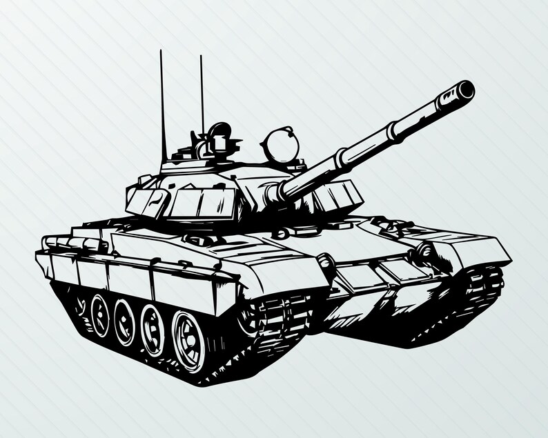 Tank Clipart, Tank Silhouette, Tank Decal, Tank SVG, Tank PNG, Tank ...