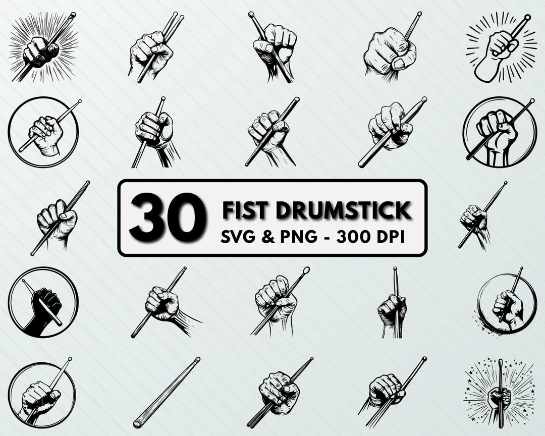 Fist Drumstick Svg Png, Fist Drumstick Clipart, Fist Drumstick ...