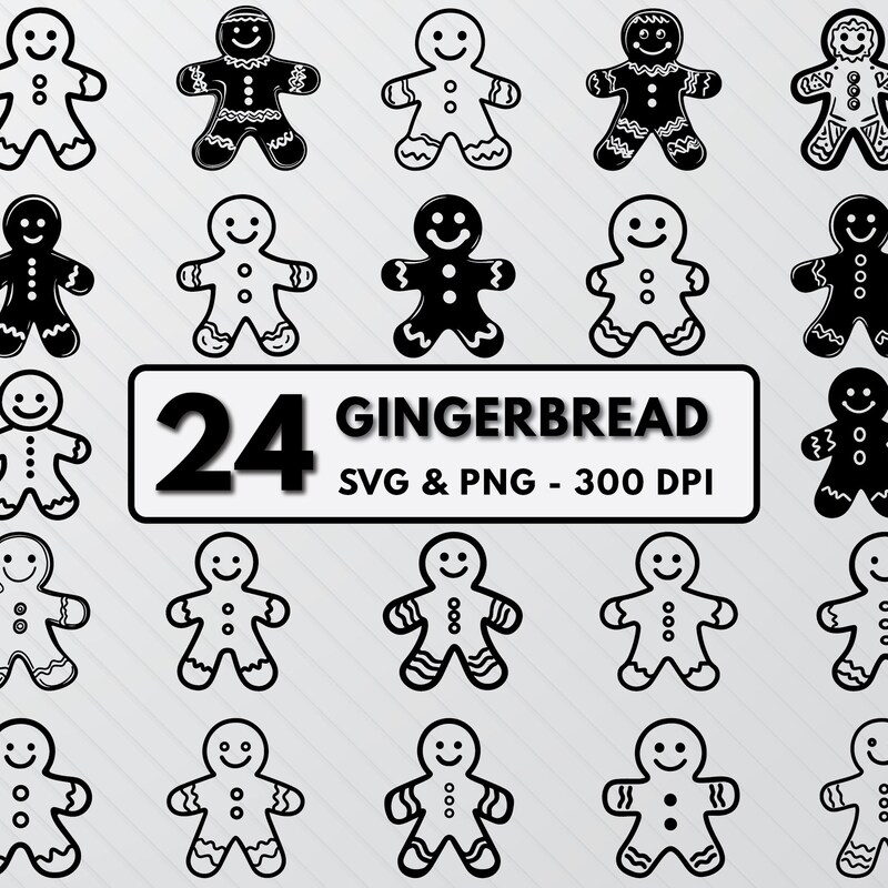 Gingerbread Face Svg - Etsy