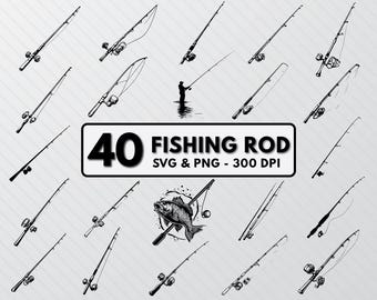 Fishing Rod SVG, Fishing Svg, Fishing Rod Clipart, Fishing Rod Files ...