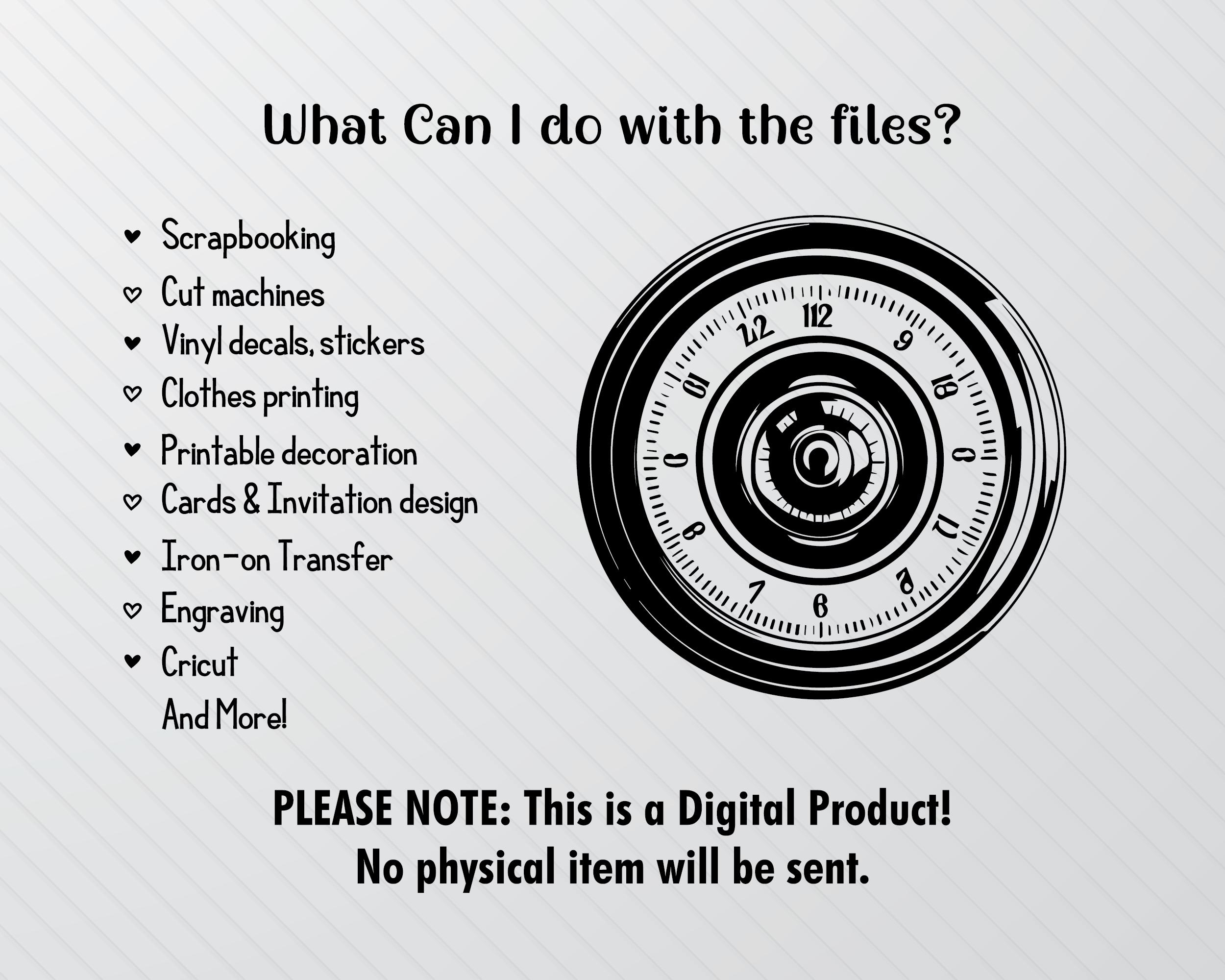 Combination Lock Silhouette, Combination Lock Svg Bundle, Lock Clipart ...