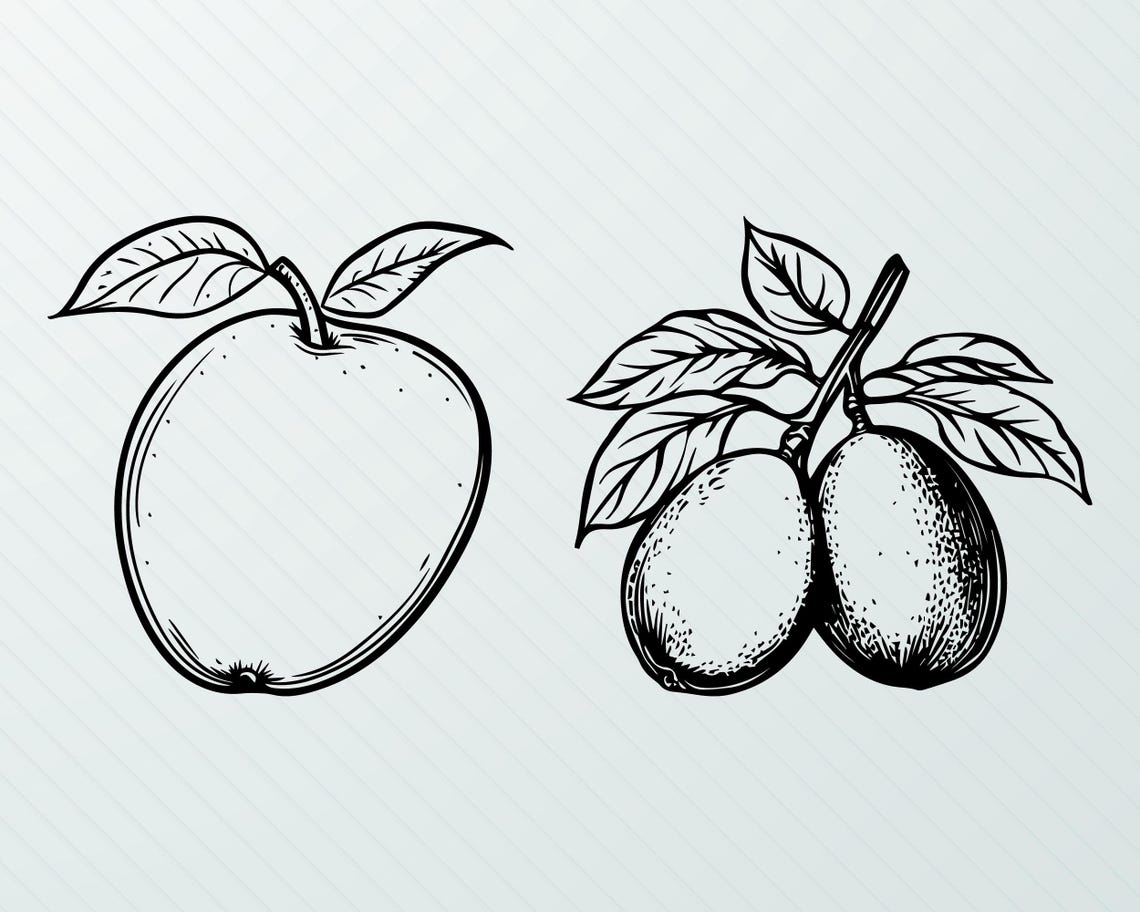 Mango SVG PNG Clipart: Fruit Vector Art Designs - Etsy
