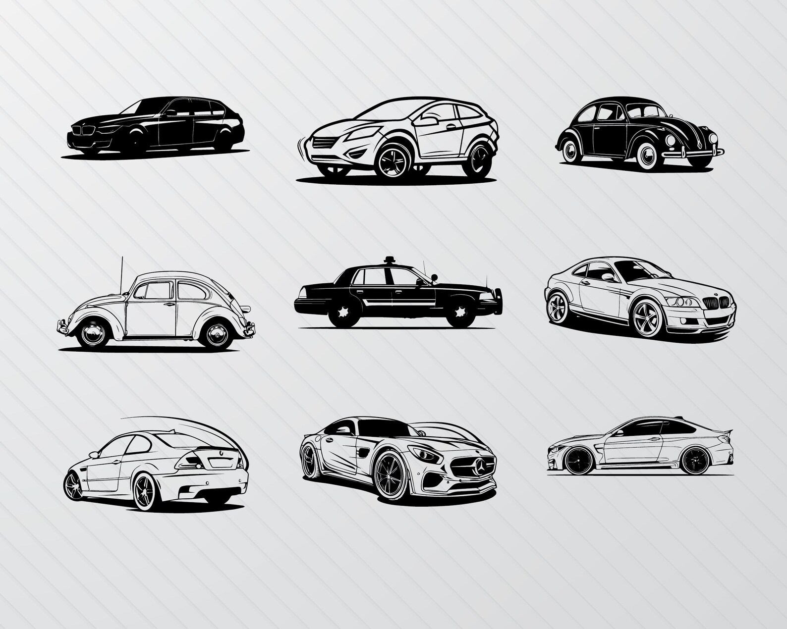 Car Svg Bundle, Car Silhouette, Old Car Clipart Png, Vintage Car ...