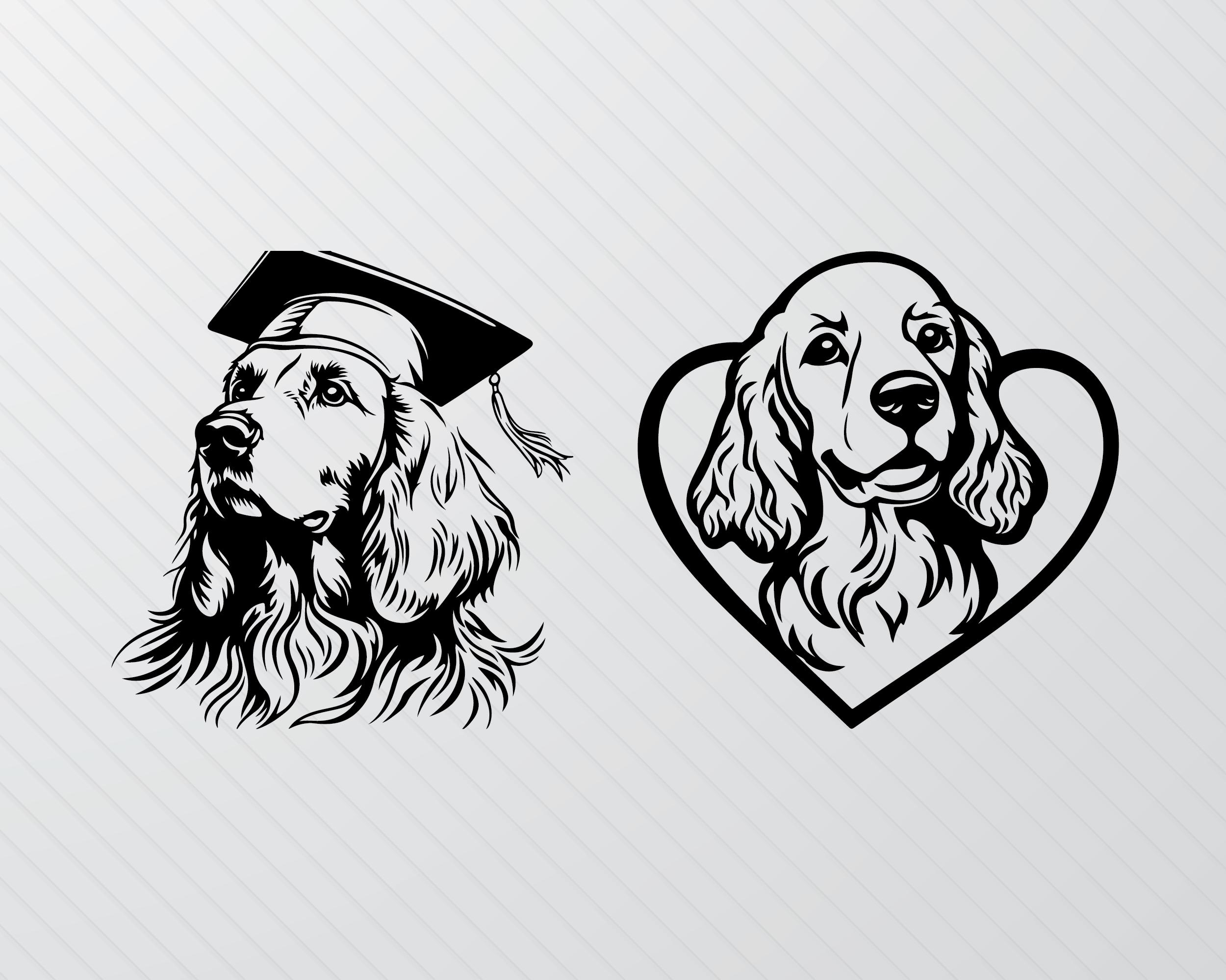 Cocker Spaniel Silhouette: Dog Vector Clipart (SVG, PNG) - Etsy