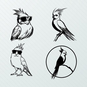 Cockatiel SVG PNG Clipart: Vector Cut Files, Decals - Etsy