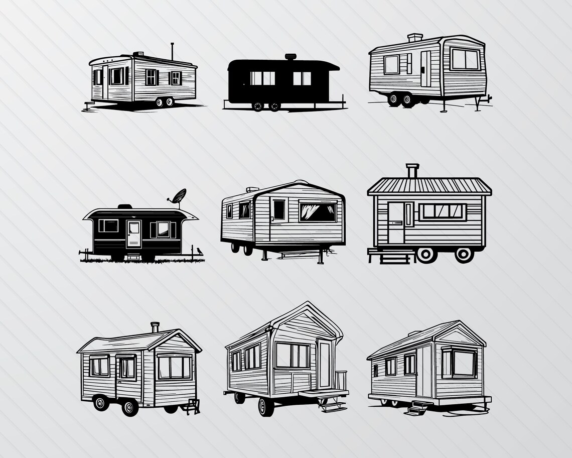 Mobile Home SVG Bundle: 50 Vector Art Designs (PNG, Cricut) - Etsy