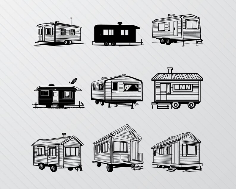 Mobile Home SVG Bundle: 50 Vector Art Designs (PNG, Cricut) - Etsy