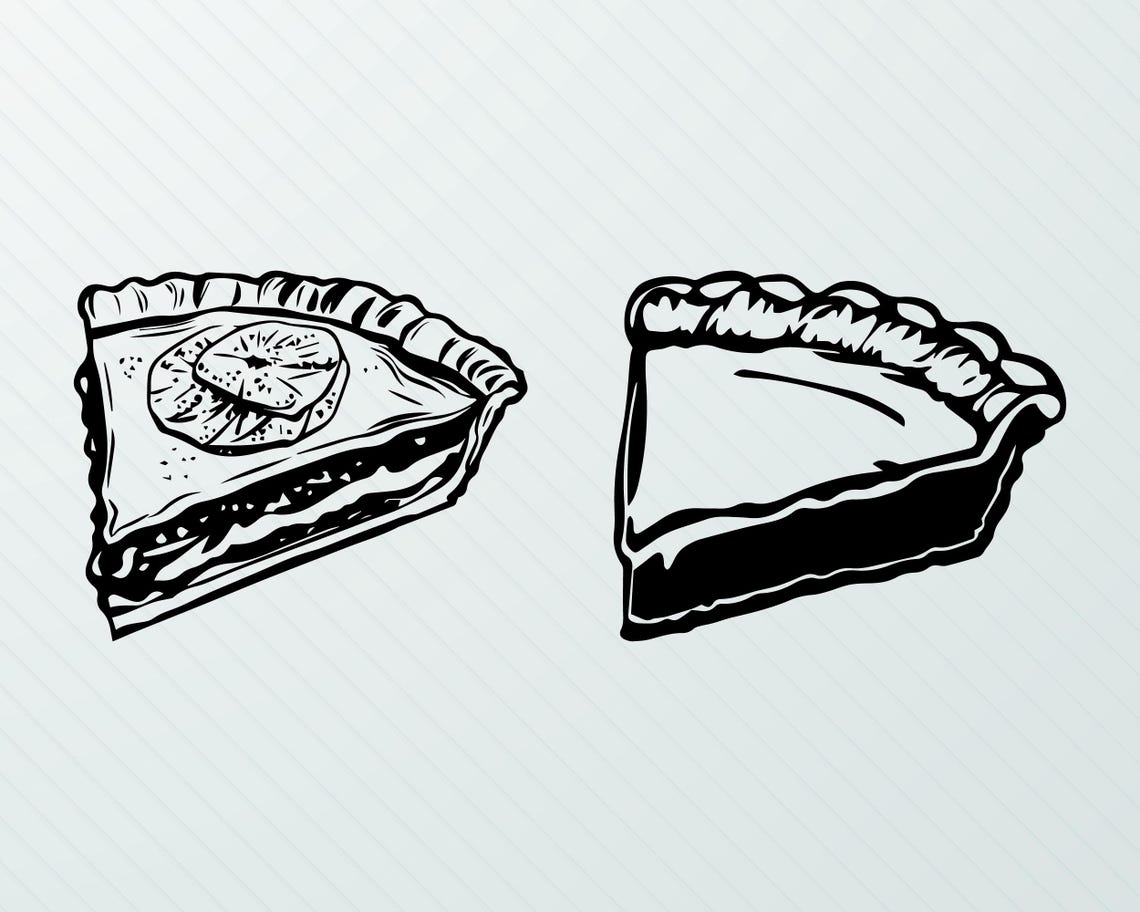 Pie Clipart: SVG PNG Bundle, Pie Decal Cut Files - Etsy