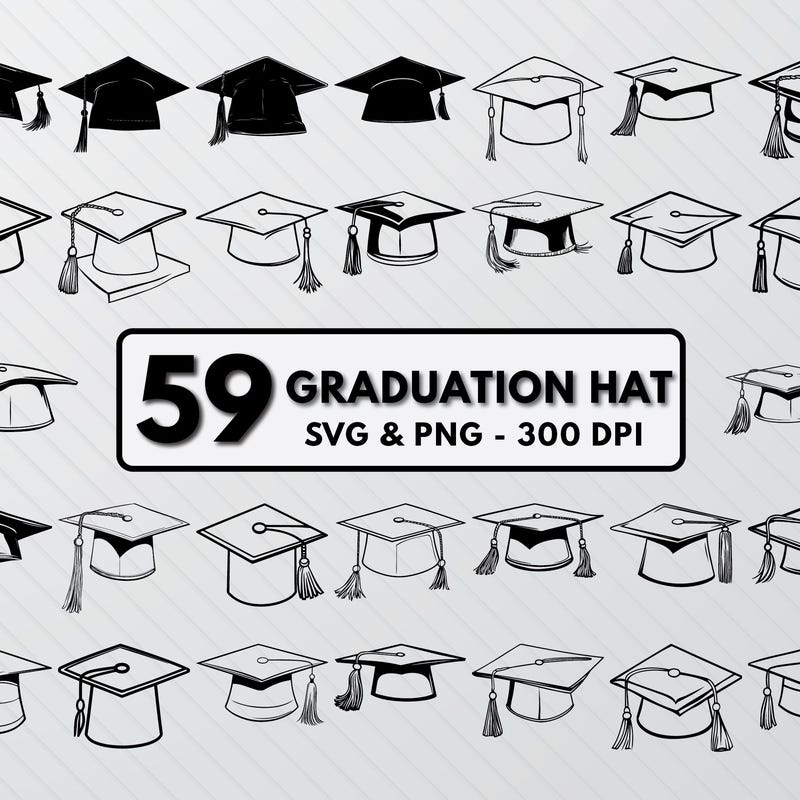 Graduation Hat Svg - Etsy