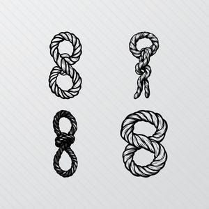 Rope Knot Silhouette Svg, Rope Knot Svg Bundle Cut Files, Rope Knot Png ...