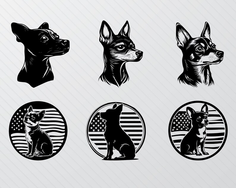 Chipin Dog SVG Bundle: Silhouette Vector Art (PNG, Cricut) - Etsy