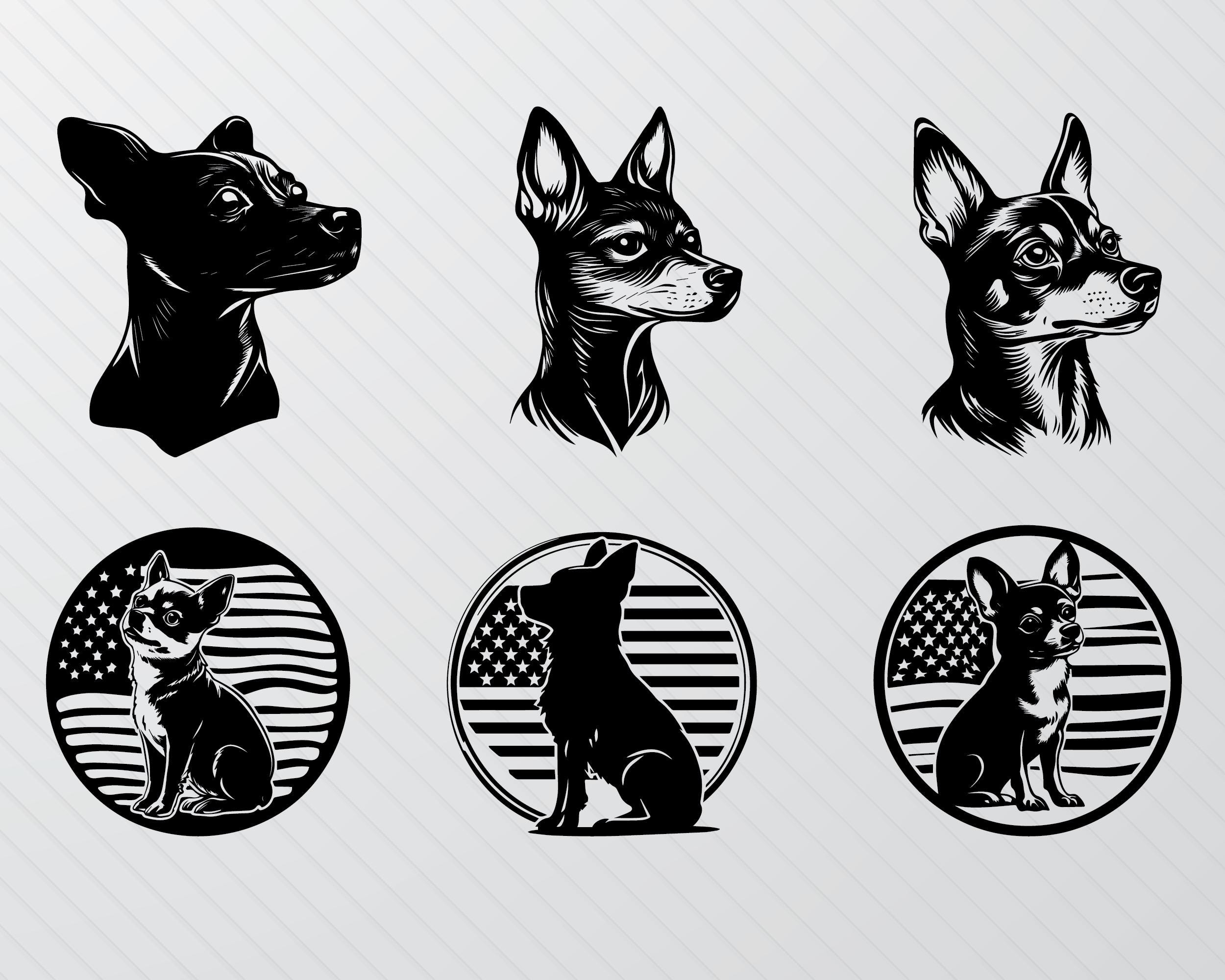Chipin Dog SVG Bundle: Silhouette Vector Art (PNG, Cricut) - Etsy