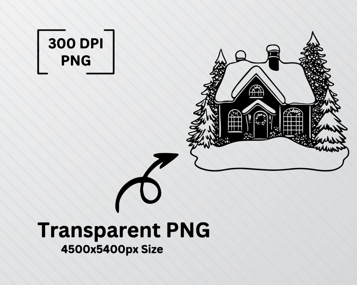 Christmas House SVG Bundle: Winter Village Clipart (digital Download ...
