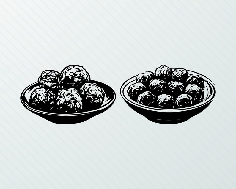 Meatballs SVG PNG Bundle: Clipart, Silhouette, Vector Cut File - Etsy