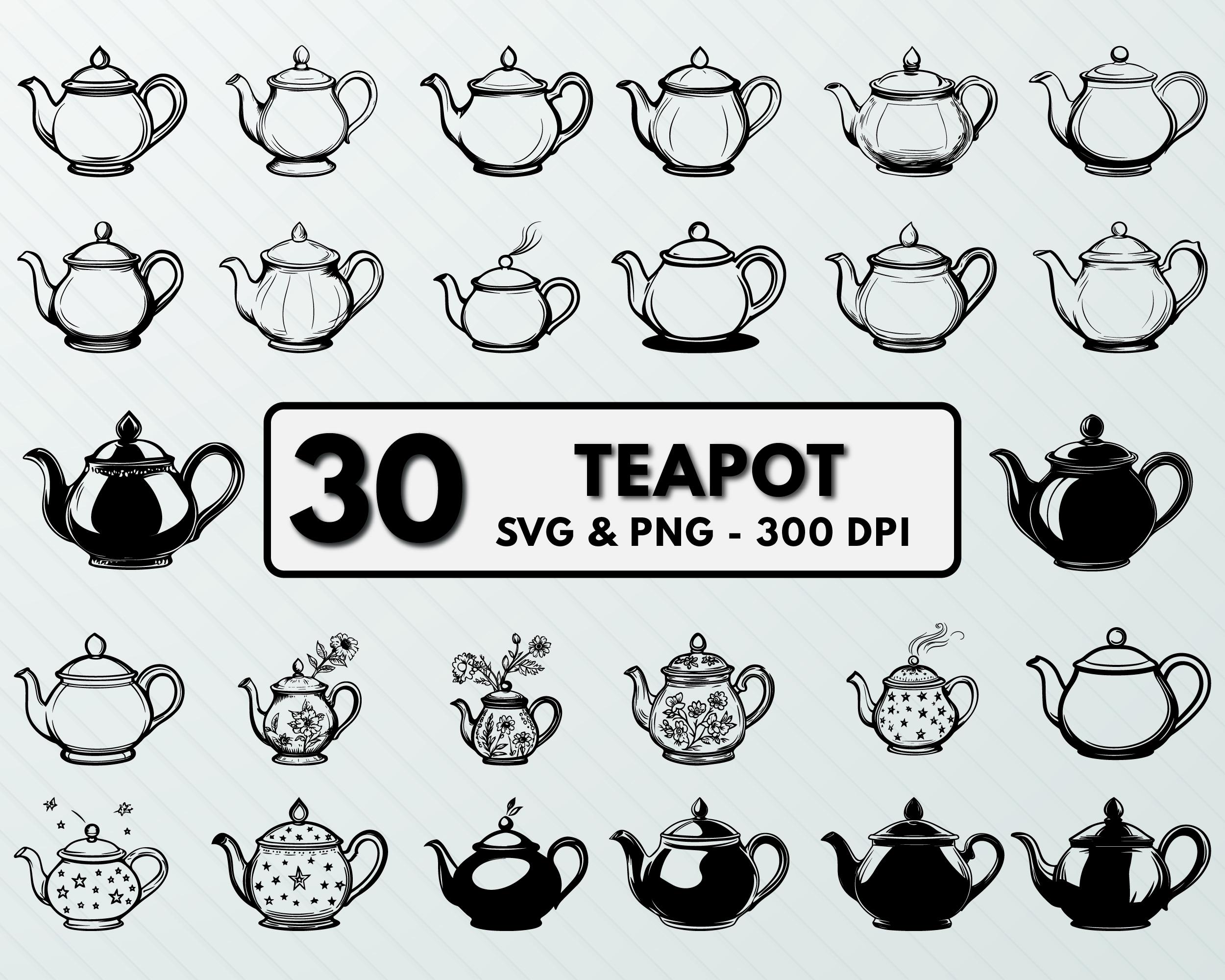 Teapot Svg Png, Teapot Clipart, Teapot Silhouette, Teapot Decal, Teapot ...
