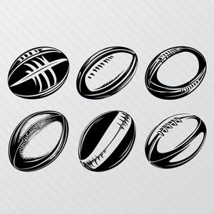Rugby Ball SVG Bundle: Clipart, Decal, Vector Art (PNG) - Etsy