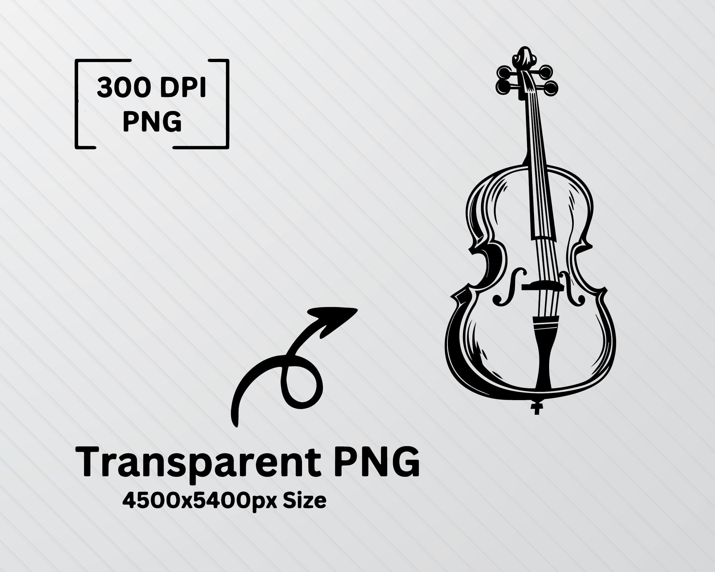 Cello SVG Bundle: Silhouette Cut File, Vector Art Clipart (PNG) - Etsy