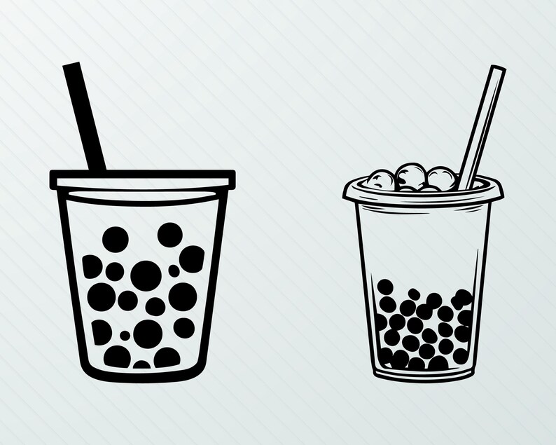 Boba Tea Clipart: SVG, PNG, Vector Art Cut Files - Etsy