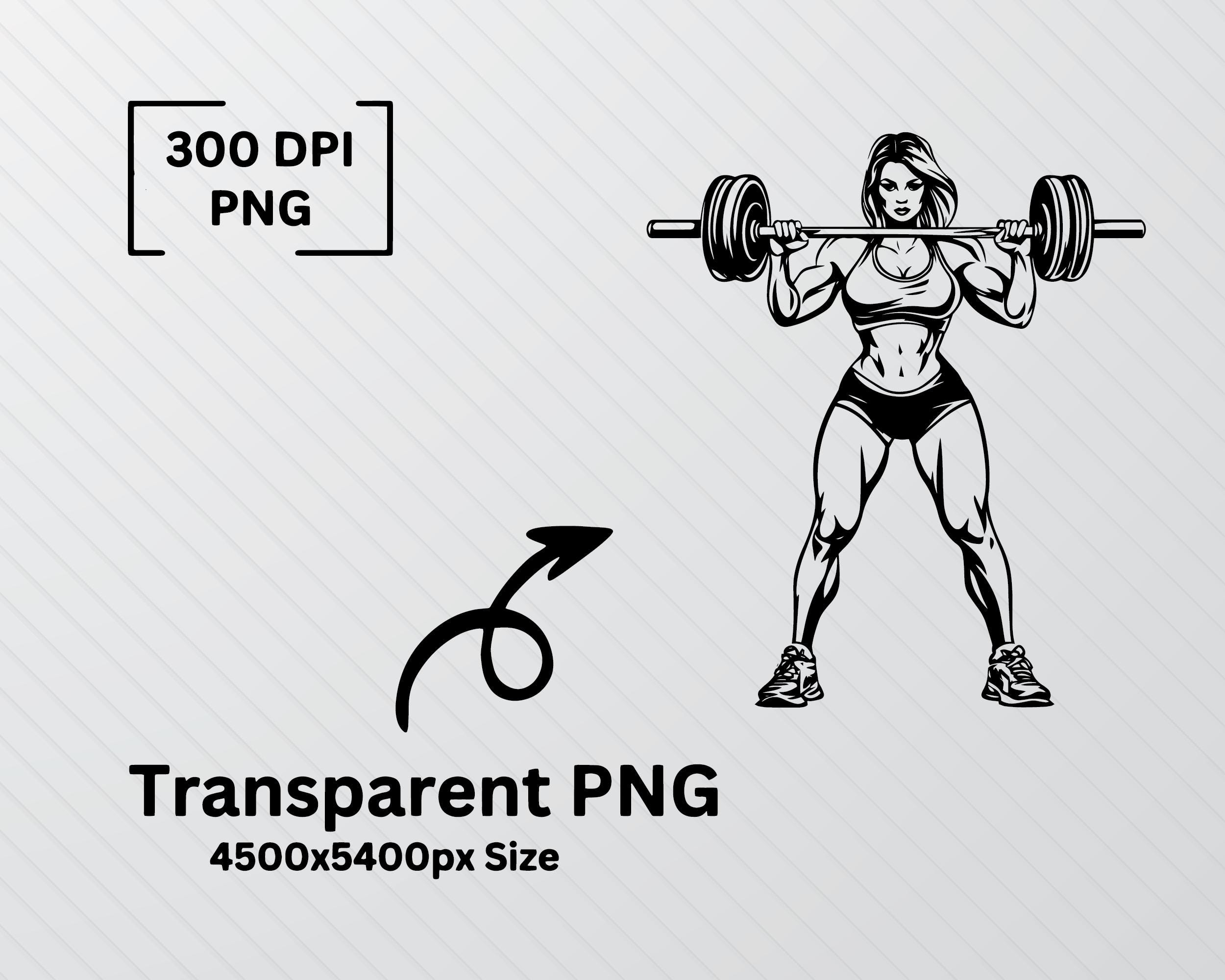 Female Weightlifting Svg Bundle, Weightlifting Silhouette, Female Power ...