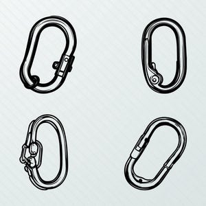 Carabiner SVG PNG Clipart: 58 Vector Art Designs (cut Files) - Etsy