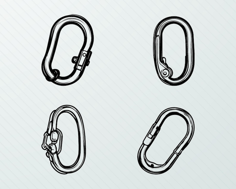 Carabiner SVG PNG Clipart: 58 Vector Art Designs (cut Files) - Etsy