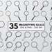 Magnifying Glass SVG Bundle: Detective Clipart, Decal Vector (digital ...