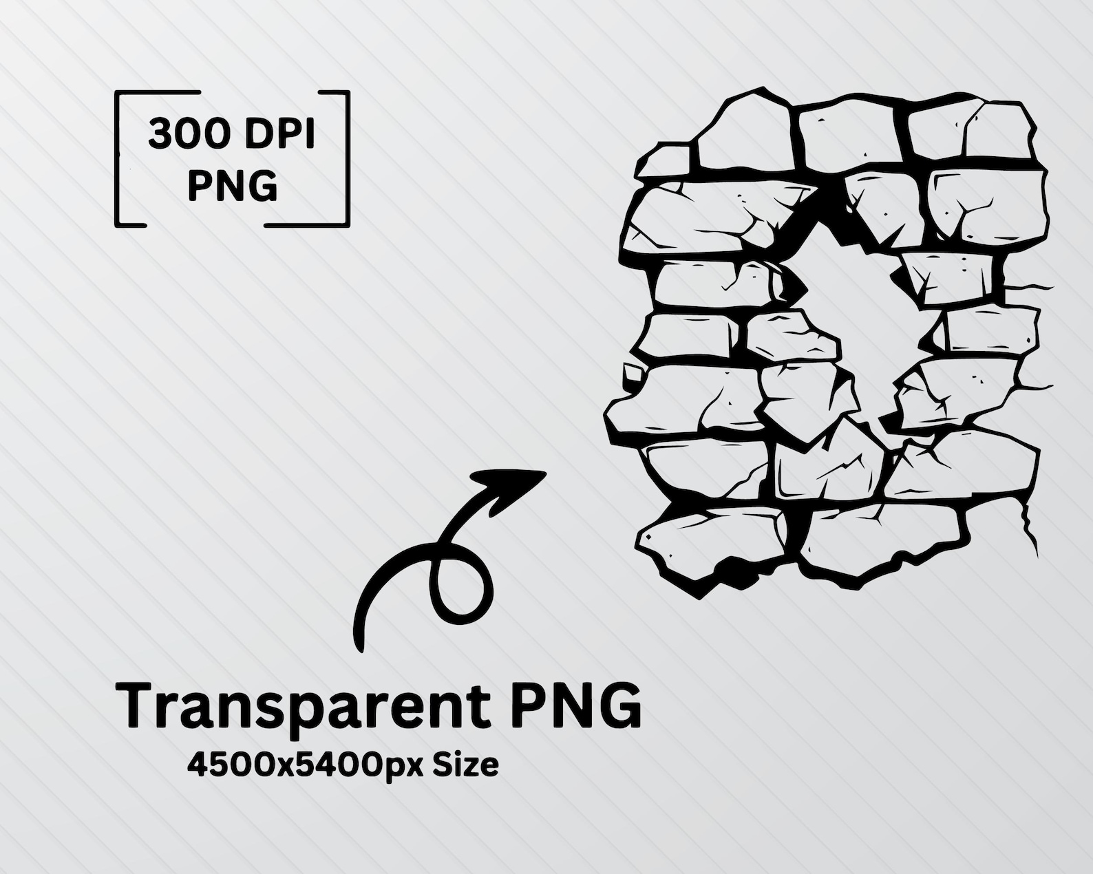 Cracked Wall Svg Bundle, Cracked Wall Silhouette, Crack in A Wall ...