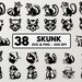 Skunk SVG Bundle: Silhouette Art, Vector Decal (digital Download) - Etsy