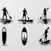 Paddle Board Silhouette Svg Files, Sup Silhouette Clipart Png Cut File ...