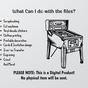 Pinball Machine Svg Bundle, Pinball Machine Silhouette, Pinball Machine ...