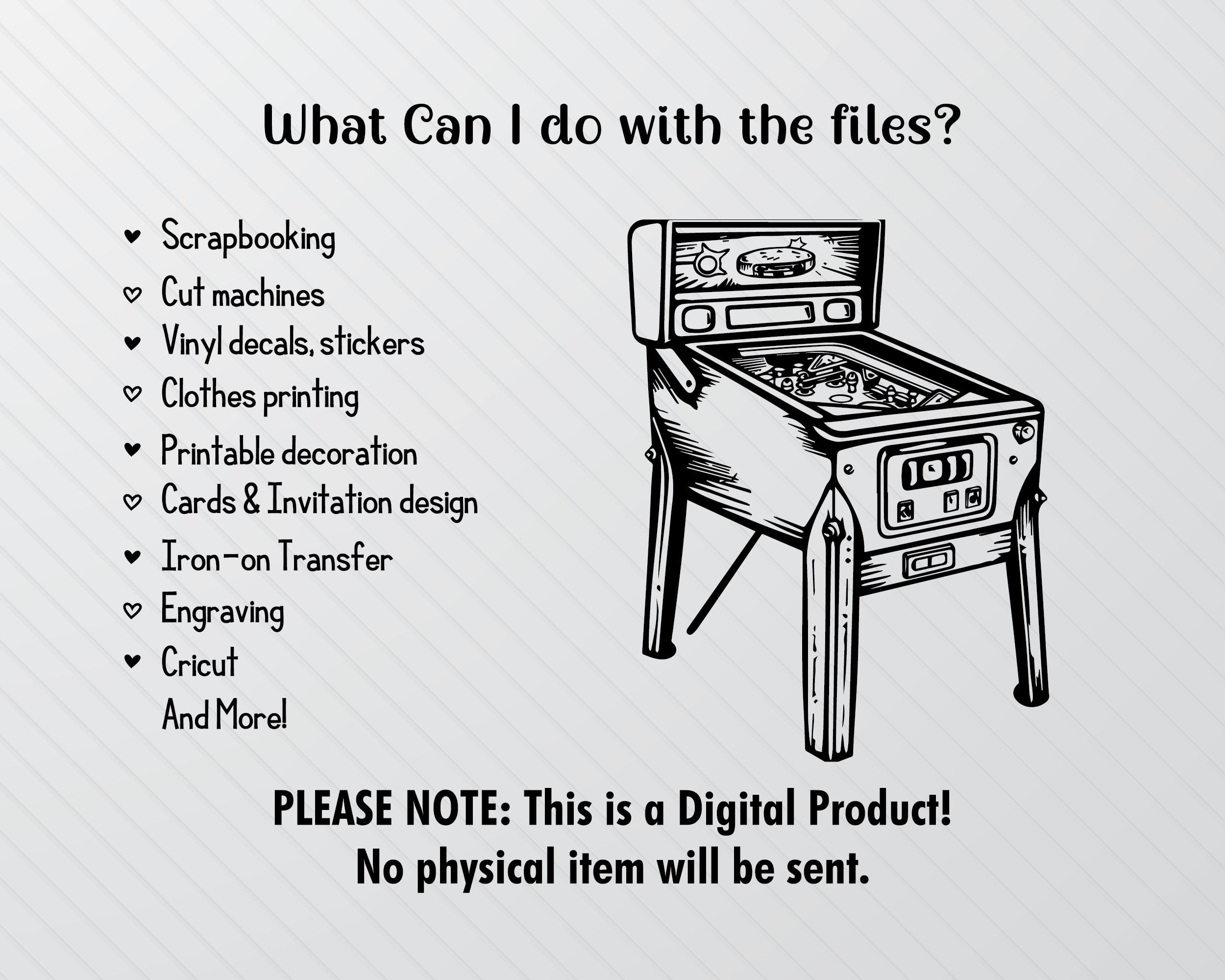 Pinball Machine Svg Bundle, Pinball Machine Silhouette, Pinball Machine ...