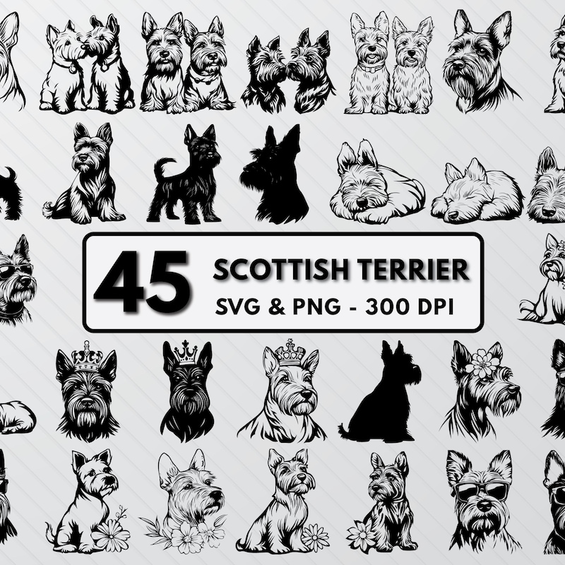 Scottie Dog Silhouette - Etsy